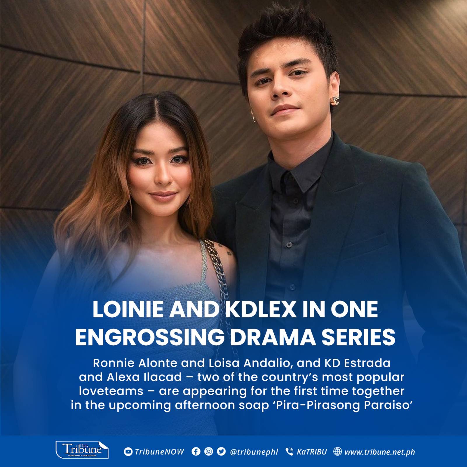Daily Tribune on Twitter: "For the first time, Ronnie Alonte and Loisa Andalio, better known as ...