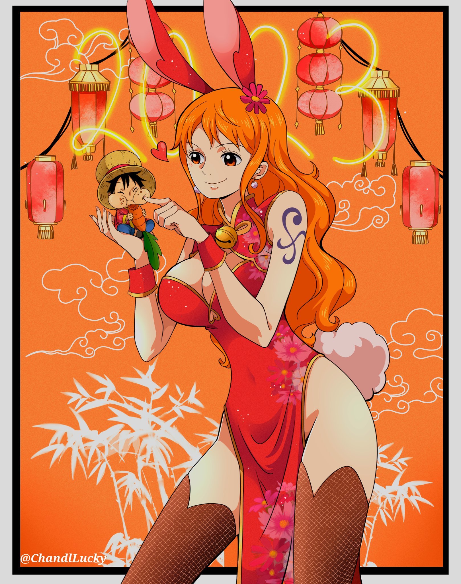 Pirate King & Queen ルナミ on Twitter: "Nami with cute Luffy 👀♥️ Cr.: ChandlLucky (Twitter). # ...