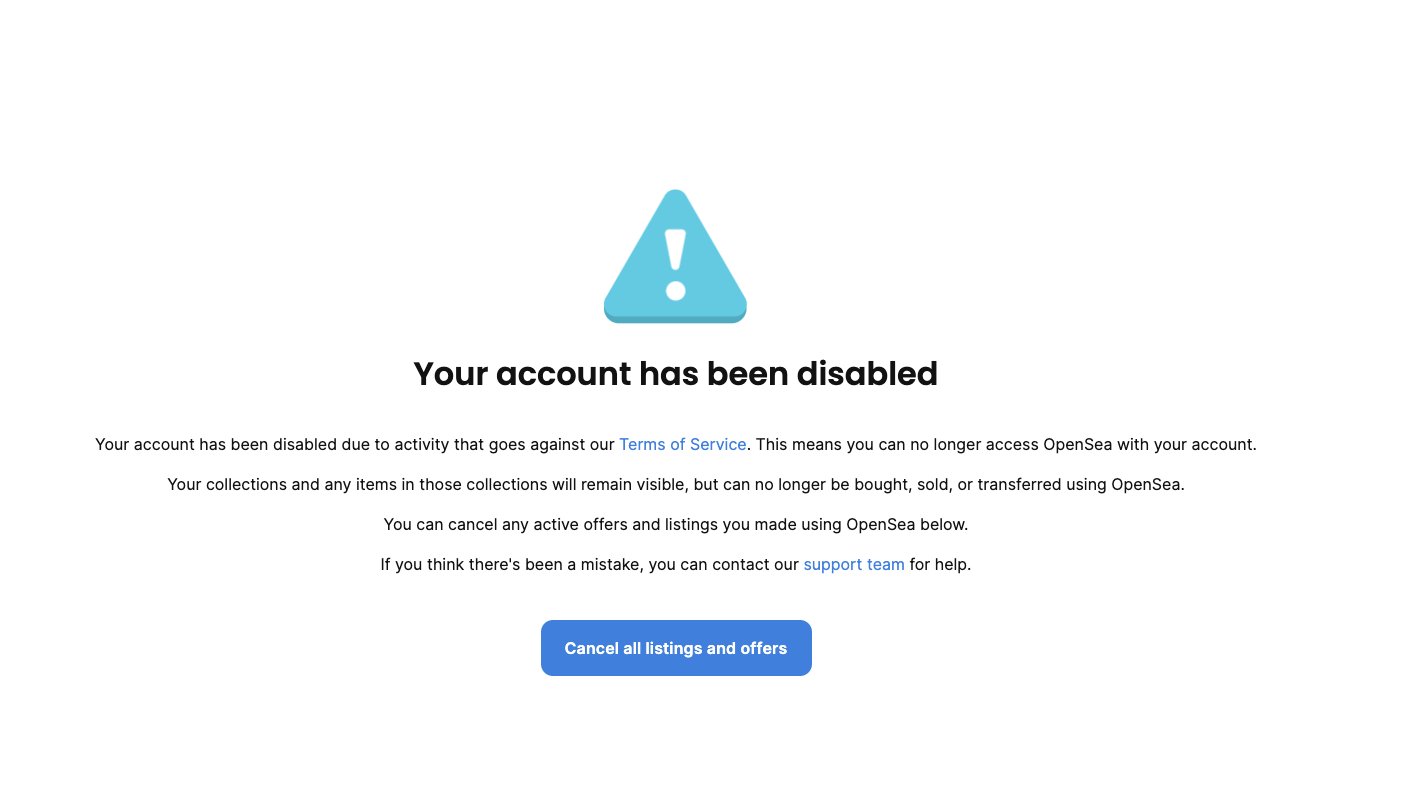 Rencrypta.eth on Twitter: "My main NFT account has been disabled by @opensea rencrypta.eth More ...