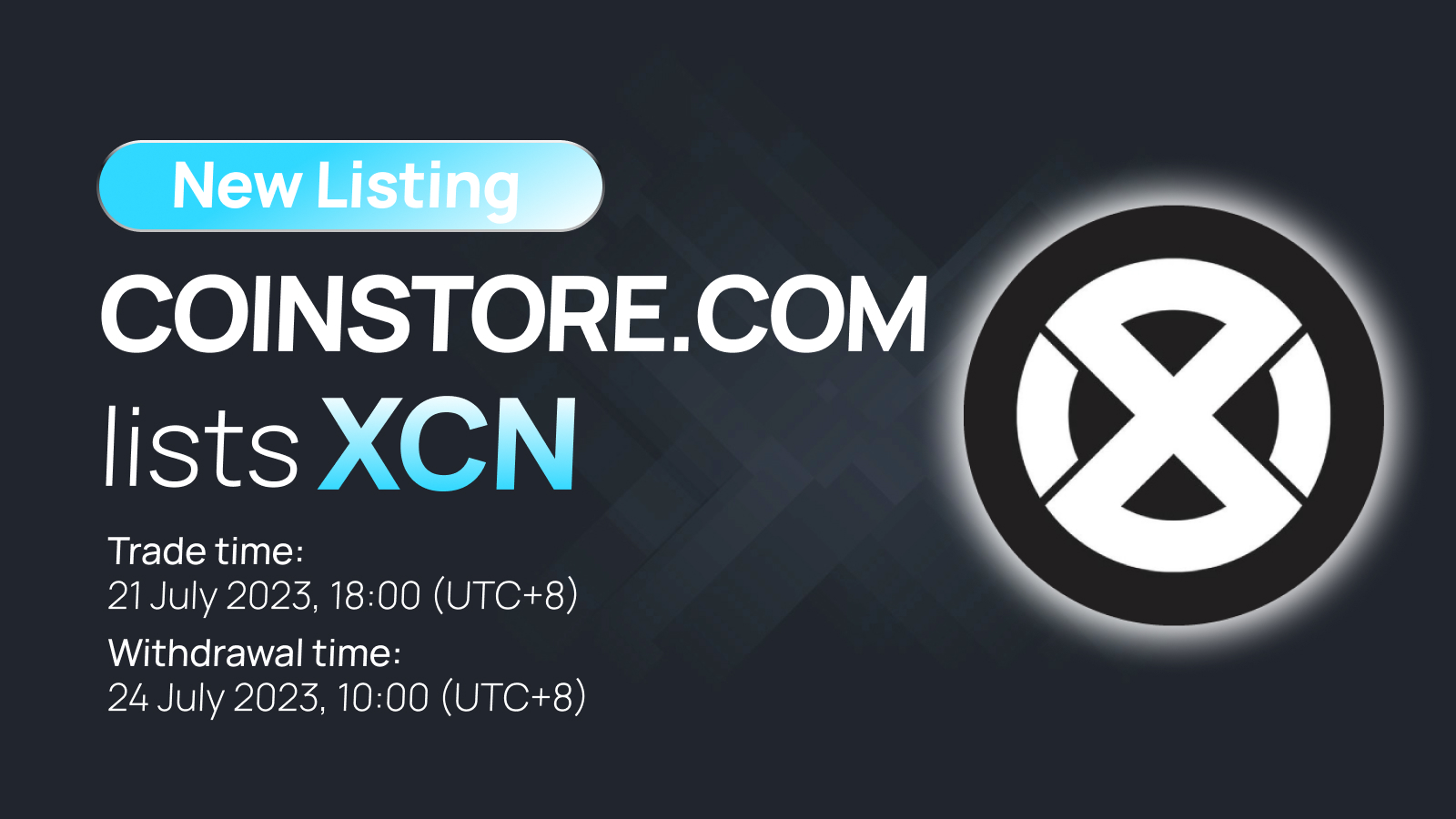 Coinstore.com on Twitter: "🔥NEW TOKEN LISTING ON COINSTORE 🔥 👏 Welcome @OnyxProtocol $XCN👏 ⏰ ...