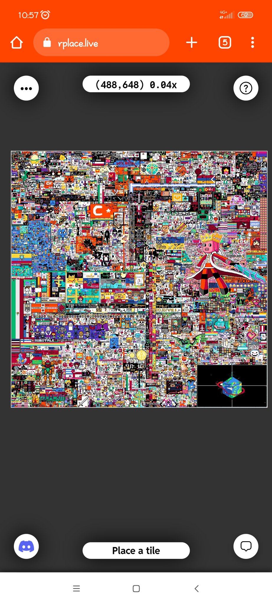 KatloverMC on Twitter: "r/place IS BACK LETSGOOOOOOO QSMP AND TECHNOBLADE ARE DOMINATING IT # ...