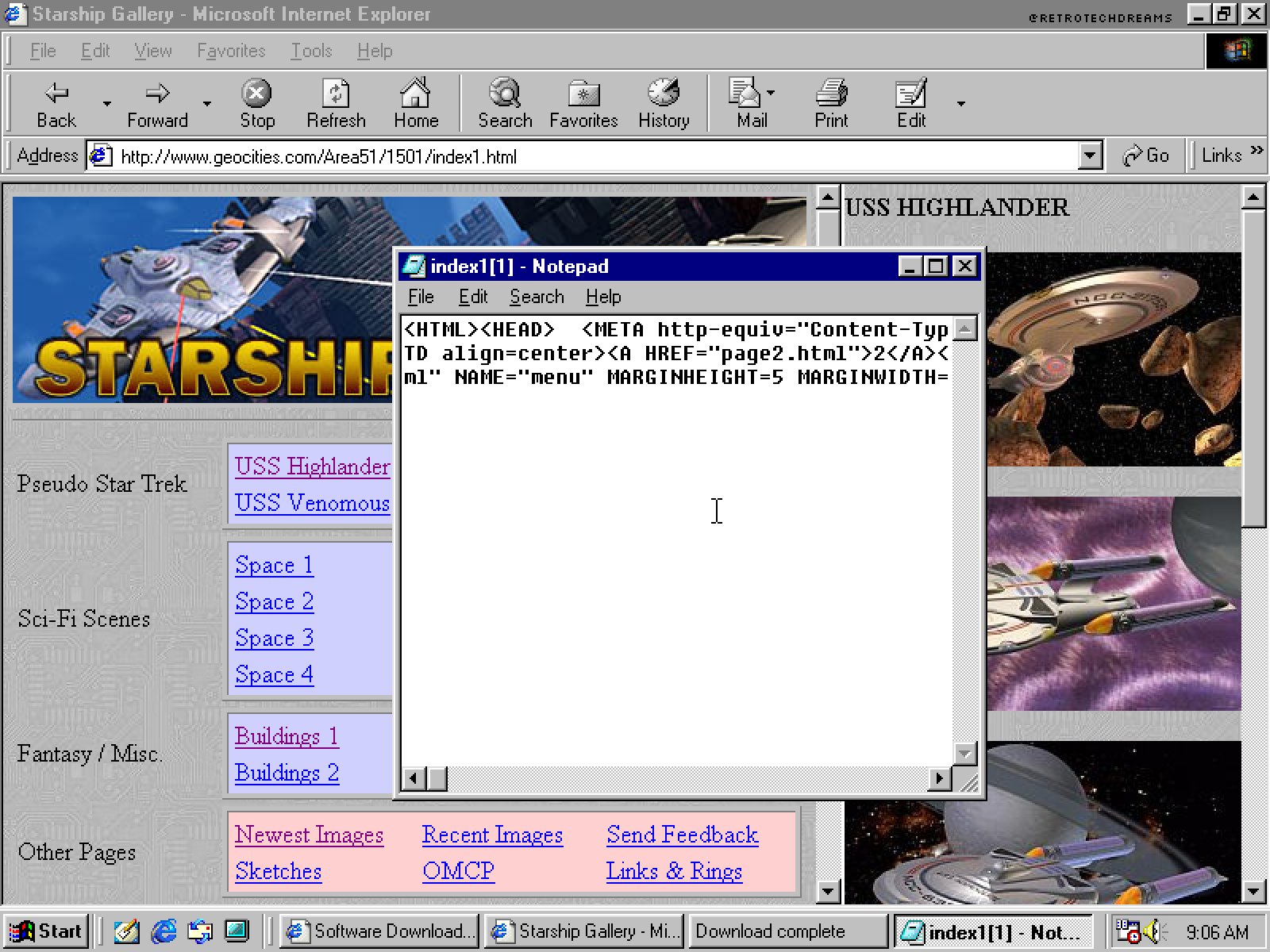 Retro Tech Dreams on Twitter: "Real developers write HTML in Notepad https://t.co/VtU1QmSkVJ ...