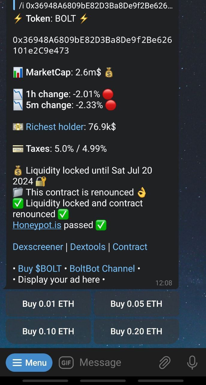 Bolt Bot on Twitter: "⚡ $BOLT has just released another feature! ⚫️With our new Easy-to-use Buy ...
