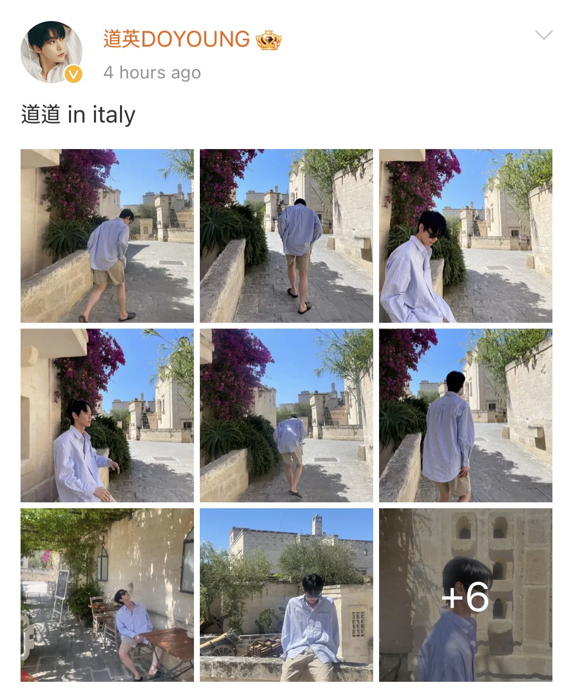 SM_NCT on Twitter: "[OFFICIAL/TRANS] 230720 #DOYOUNG's Weibo update "Dodo in italy" #NCT #NCT127 ...