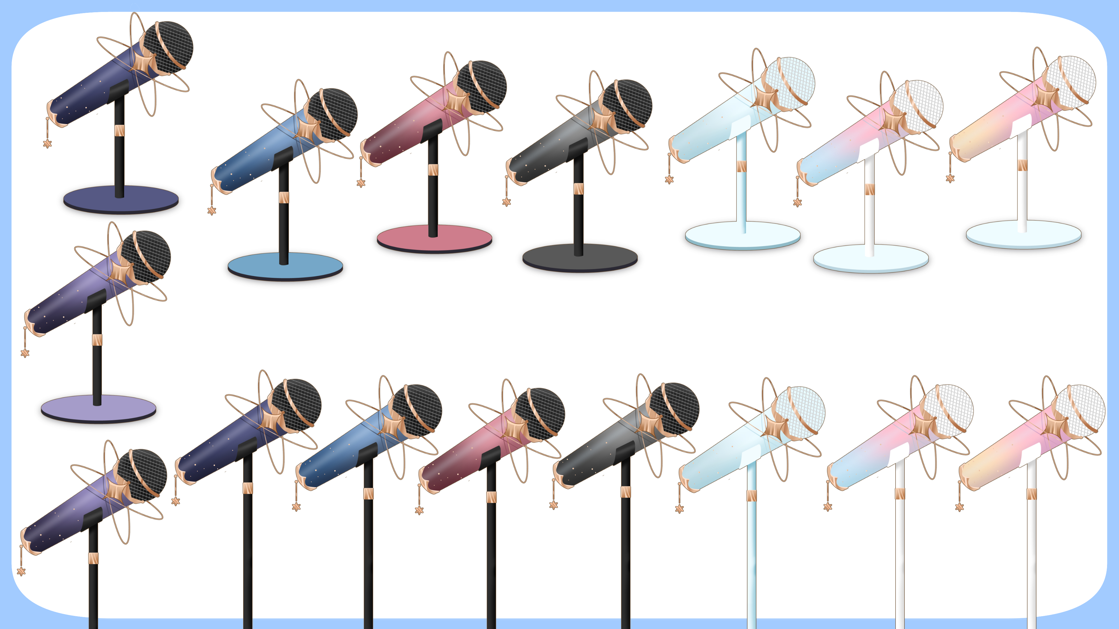 AOmaterial:Vtuberフリー素材配布サイト on Twitter: "[素材追加!] 細いマイク(単一指向性)全3種 https://t.co/vrDtg9ApF7 会議や講義 ...