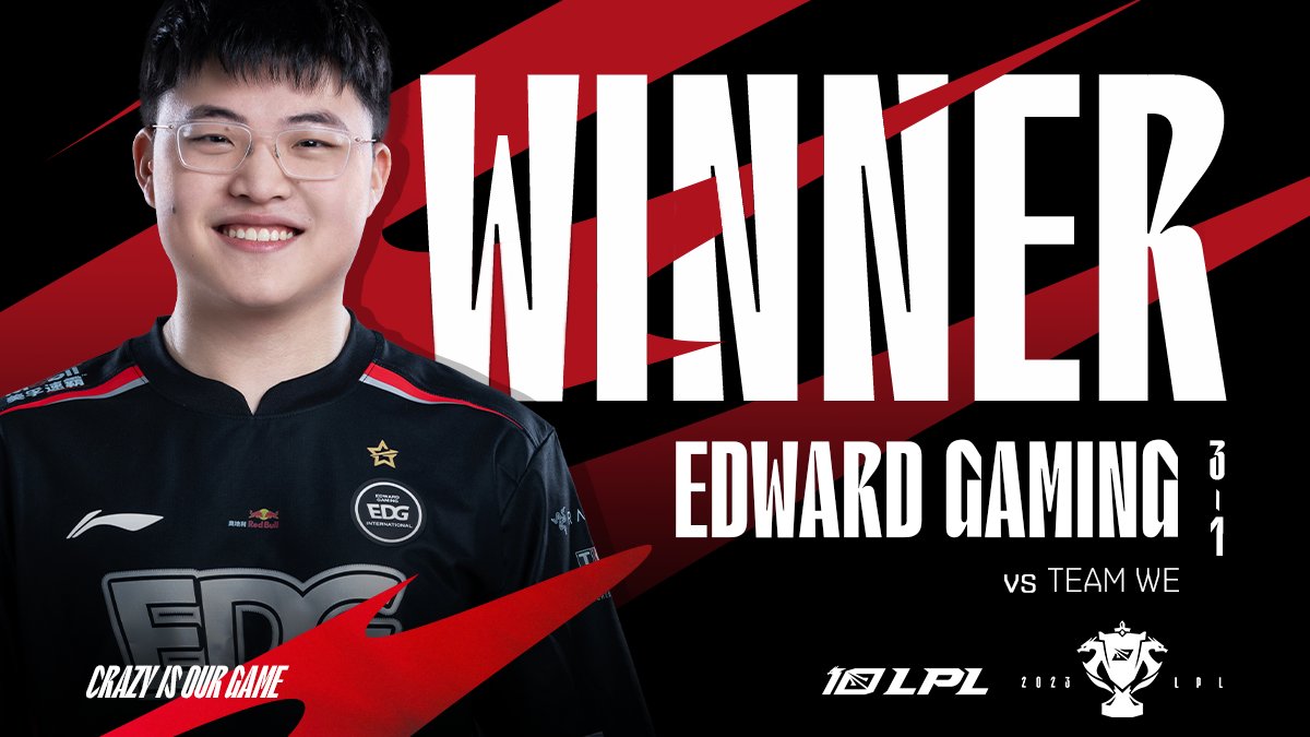 LPL on Twitter: "THIS WAS INTENSE! EDG take the series over WE with a 3-1 and advance to the ...
