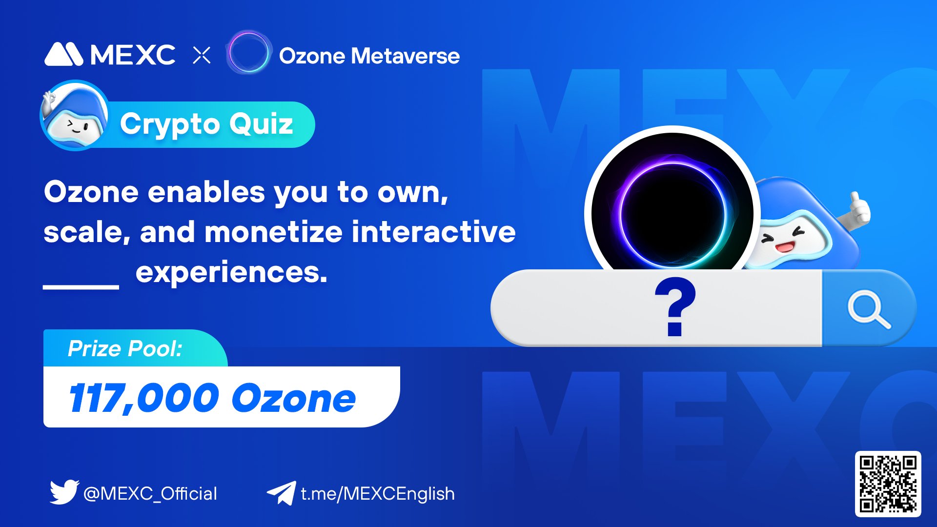 MEXC on Twitter: "#MEXC x #Ozone collab quiz - 117,000 $OZONE for grabs! To enter: 🔹Follow @MEXC ...