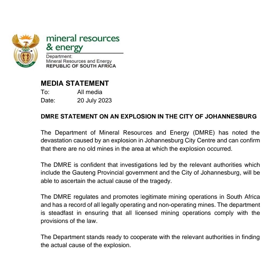 Department of Mineral Resources and Energy ‏ on Twitter: "@DMRE_ZA has issued the attached ...