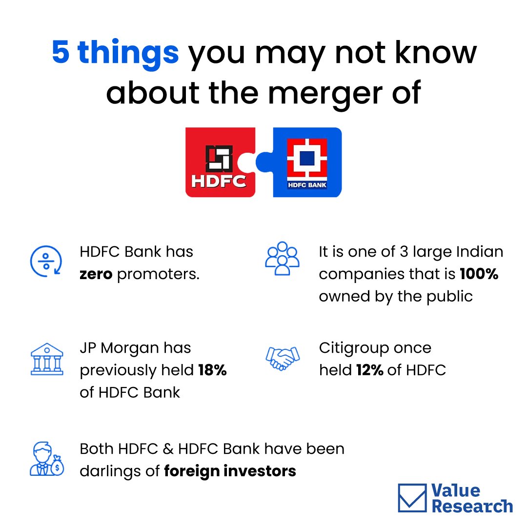 Value Research on Twitter: "HDFC no more: 5 interesting facts about the merger Let’s find out⬇️ ...