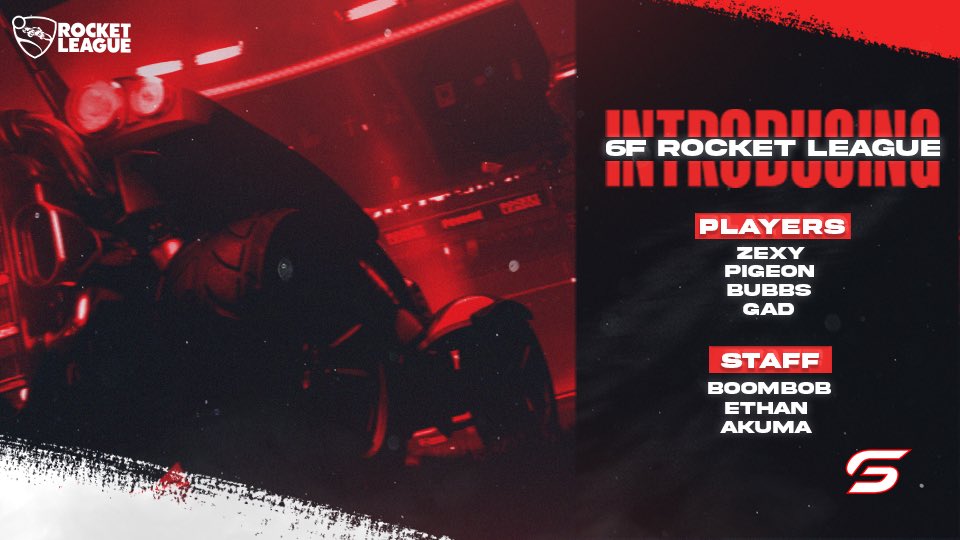 6F Esports on Twitter: "Welcome to 6F Rocket League 🚗⚽️ @zexyy__ @P1ge0n_RL @Bubbs_RL @lgadaira ...
