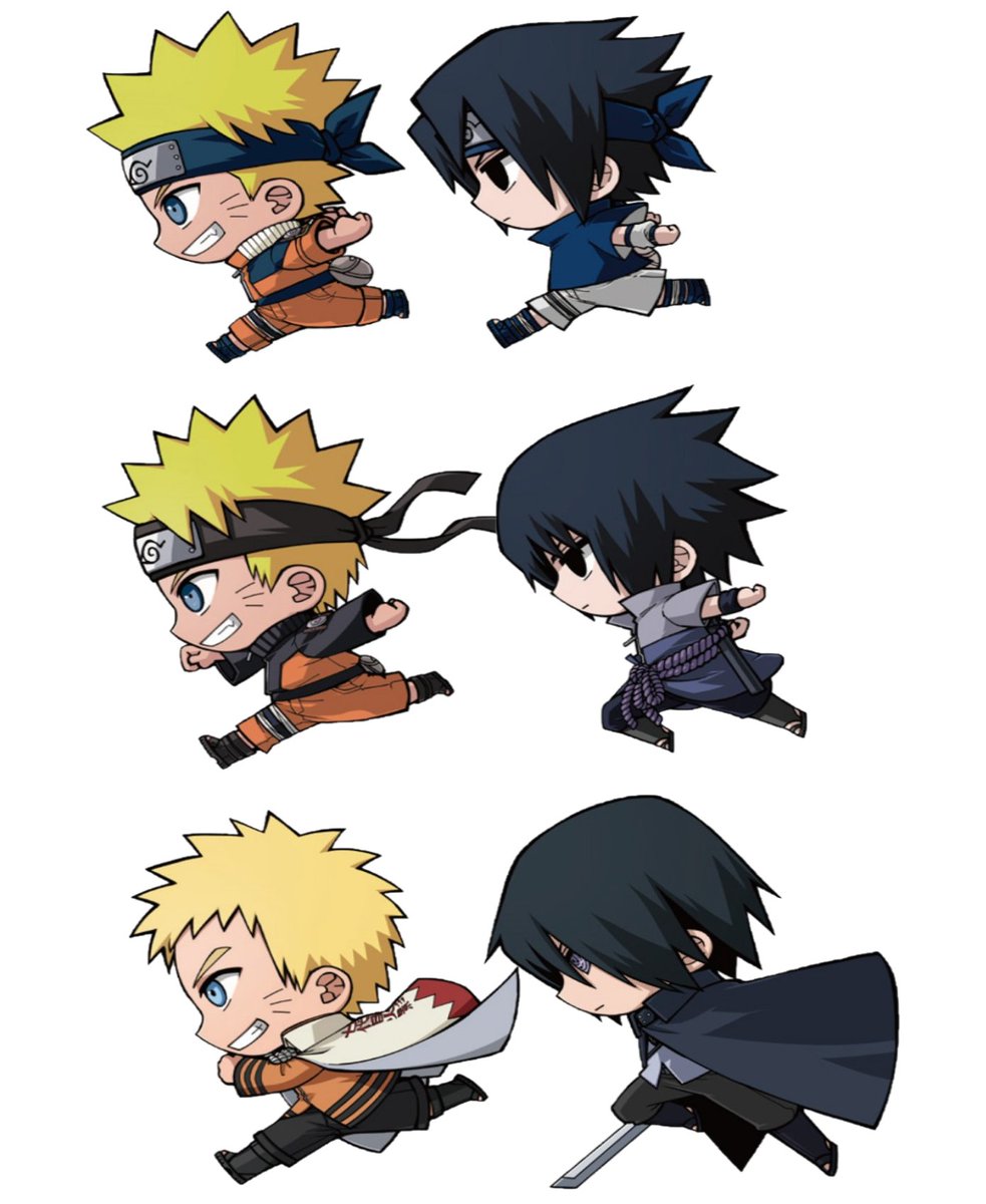 Naruto Chibi Characters Fighting