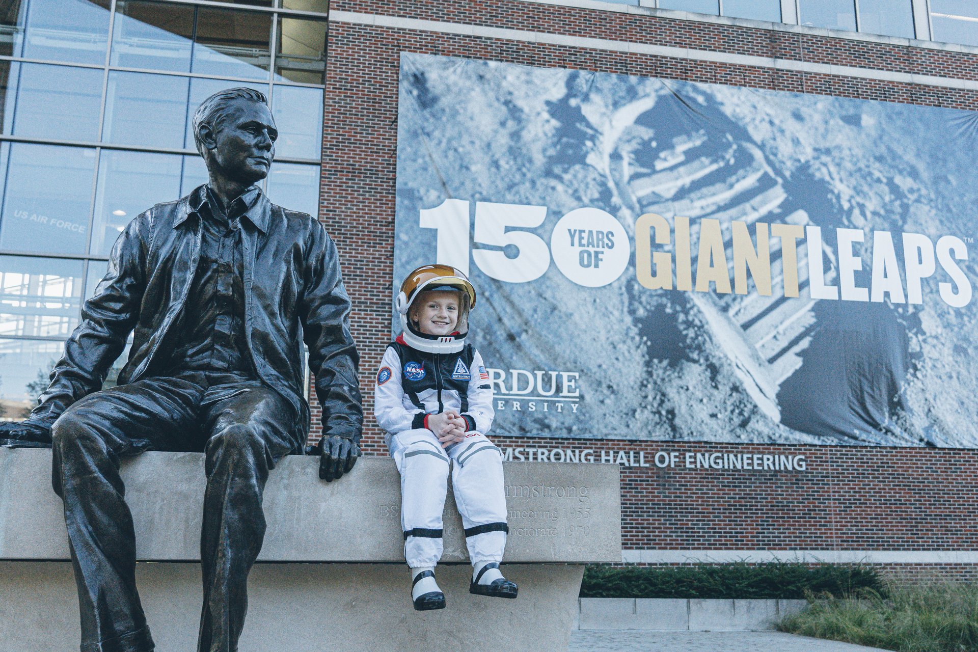 Neil Armstrong Statue At Purdue