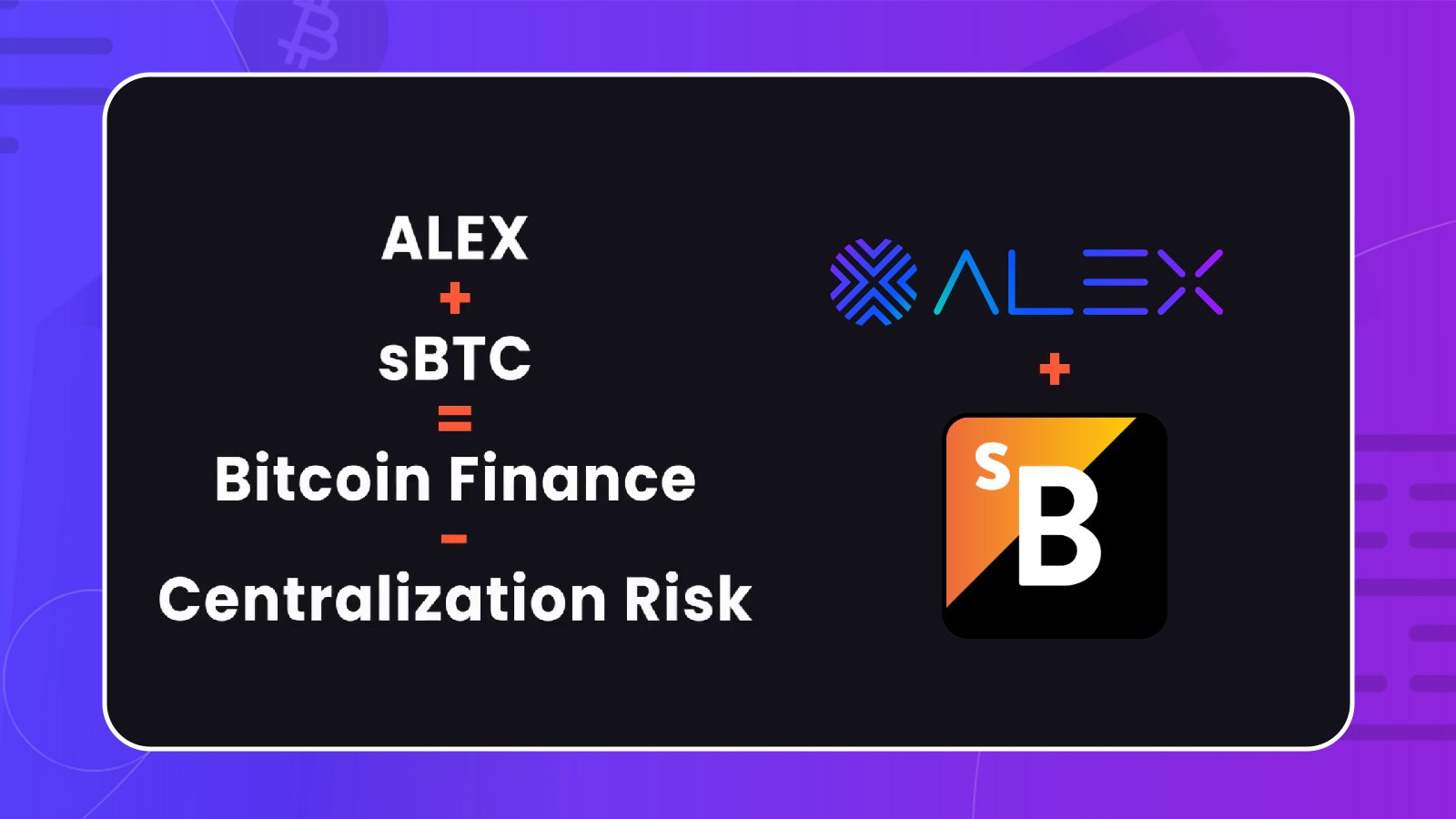 stacks.btc on Twitter: "⭐ Bitcoin Decentralized Finance giant @ALEXLabBTC joins the sBTC ...