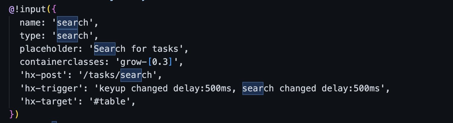 Tino Thamjarat on Twitter: "One-liner dynamic search input with @htmx_org and @adonisframework ️ ...