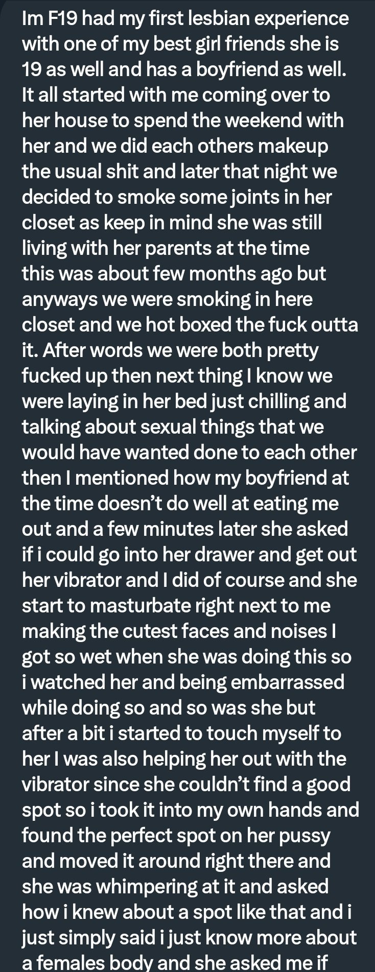 PervConfession on Twitter: "She had her first lesbian experience with her friend https://t.co ...