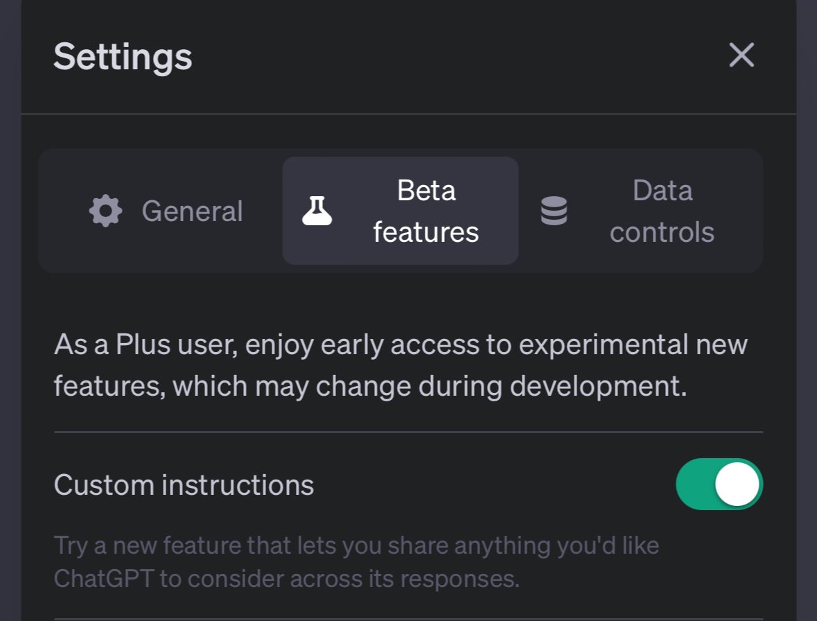 Nick Dobos on Twitter: "Install steps -enable new custom instructions in settings -open settings ...