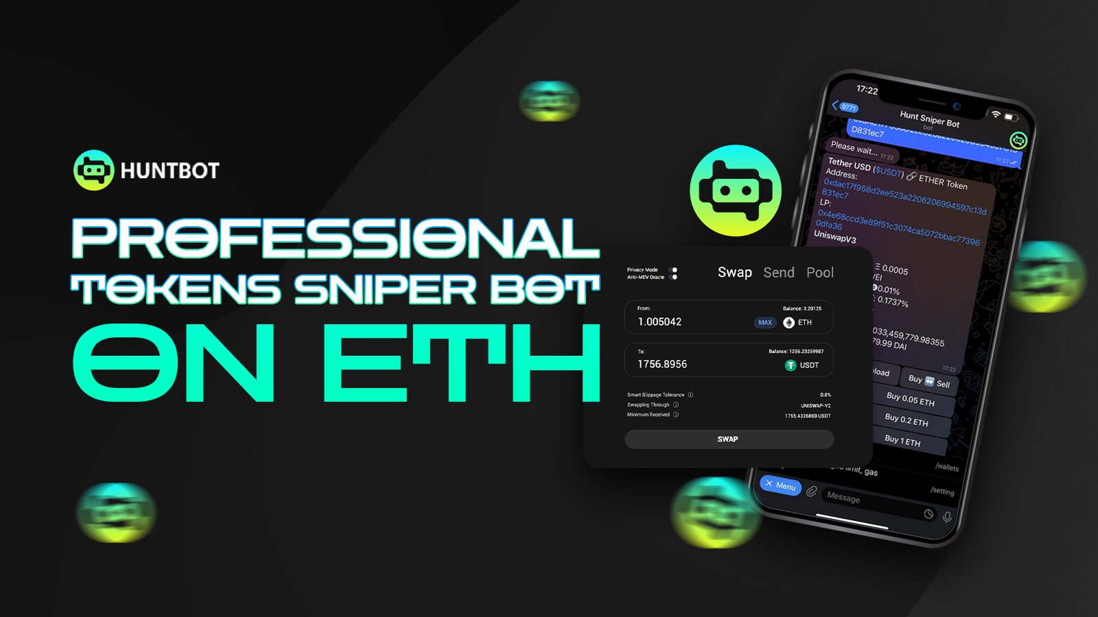 HuntBot on Twitter: "🎯 HuntBot 🤖 - The Ultimate Sniper Bot on #ETH! 🎯 Don't miss out on any ...