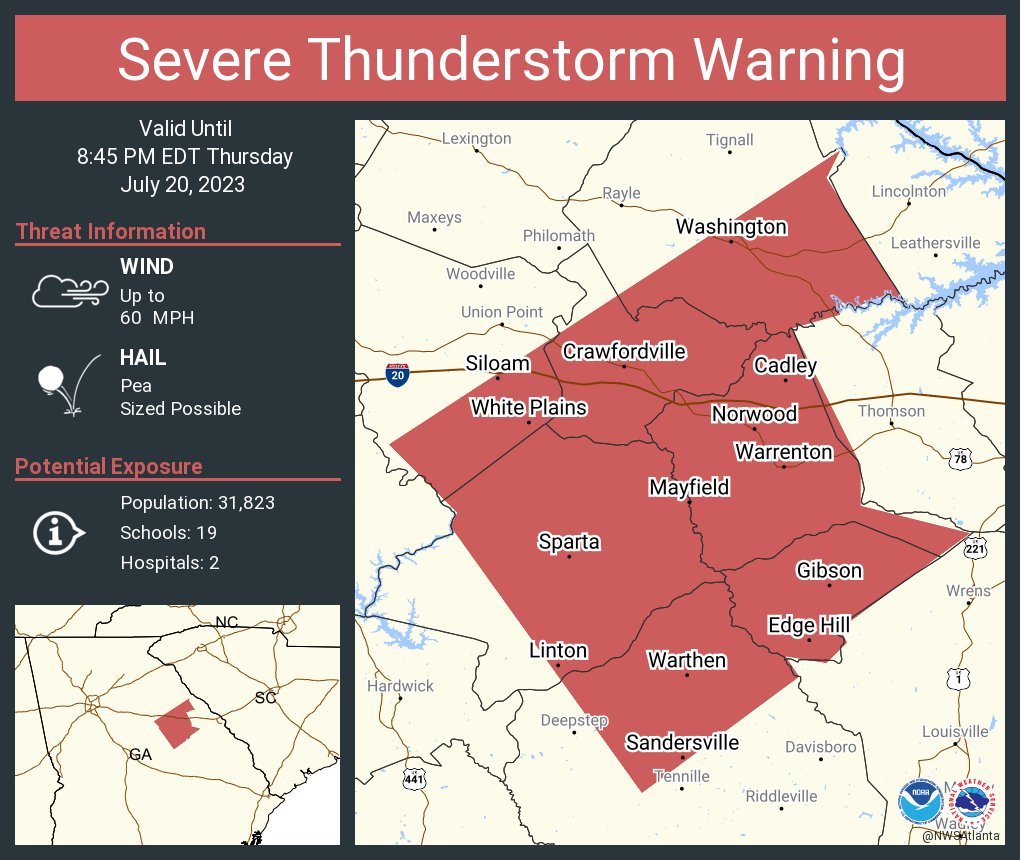 Nws Severe Tstorm On Twitter Severe Thunderstorm Warning Including