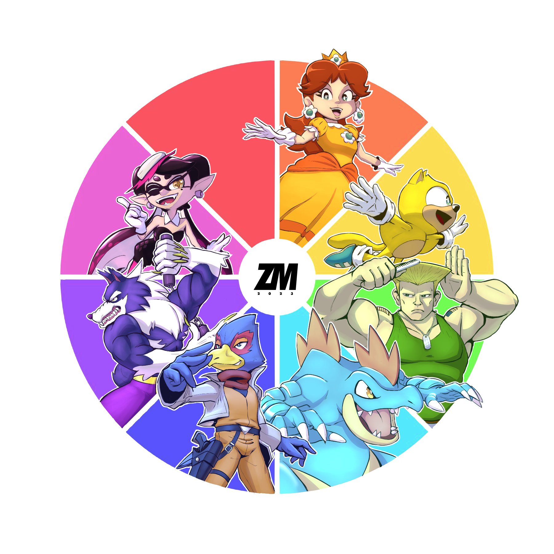 ZM? on Twitter: "🩷: Callie On to the final color. Gimme some red characters #colorwheelchallenge ...