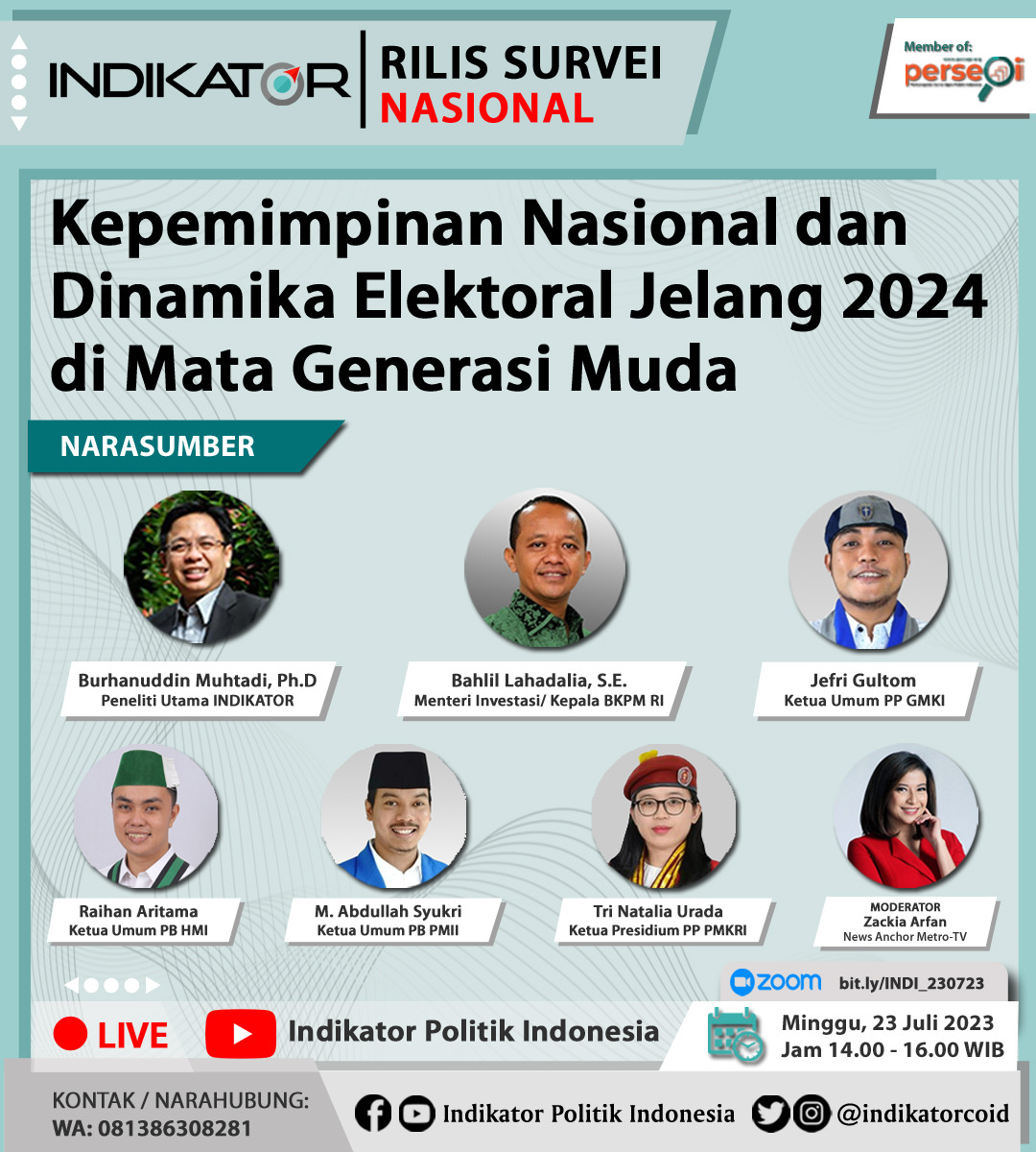 INDIKATOR on Twitter: "Undangan Liputan dan Mengikuti Pemaparan Rilis SURVEI NASIONAL INDIKATOR ...