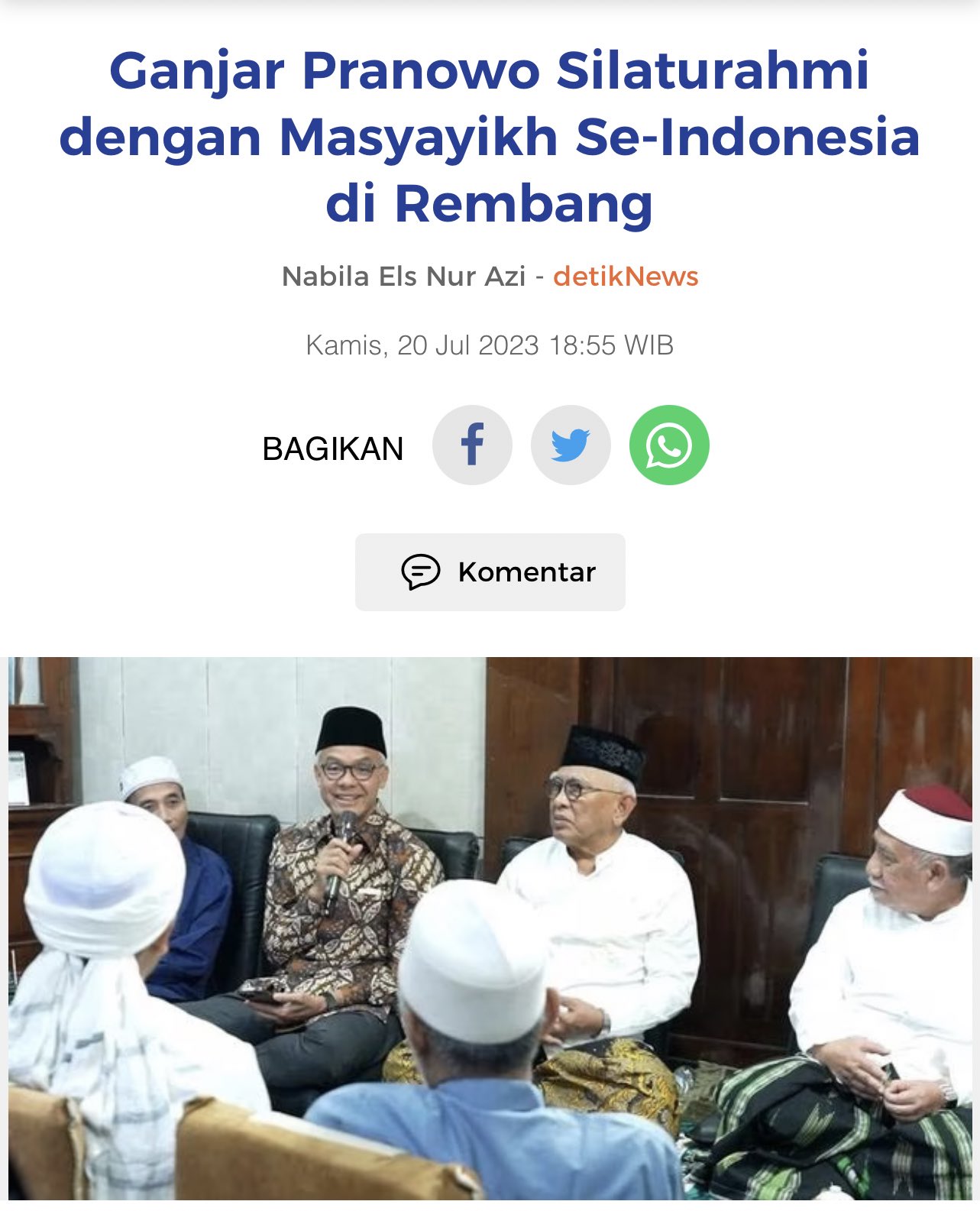 Jamaah Anfieldiyah on Twitter: "Titipan Para Kyai untuk Ganjar Belum lama ini ada satu peristiwa ...