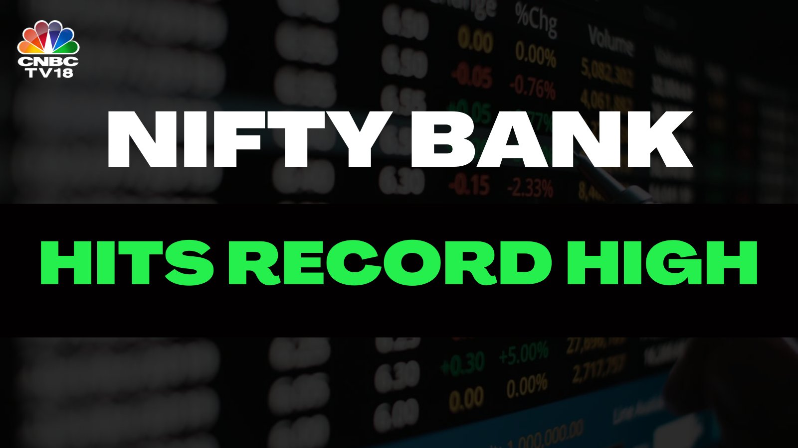 CNBC-TV18 on Twitter: "#CNBCTV18Market | #NiftyBank hits record high in a subdued market https ...