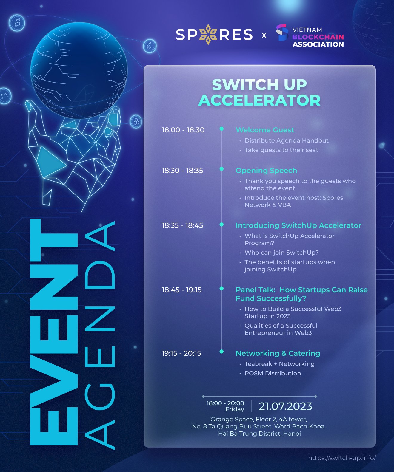 Spores Network on Twitter: "🎯 𝐄𝐕𝐄𝐍𝐓 𝐀𝐆𝐄𝐍𝐃𝐀 - 𝐒𝐖𝐈𝐓𝐂𝐇𝐔𝐏 𝐀𝐂𝐂𝐄𝐋𝐄𝐑𝐀𝐓𝐎𝐑 𝐑𝐎𝐀𝐃𝐒𝐇𝐎𝐖 𝐇𝐀𝐍𝐎𝐈 🎯 🌟 Don’t miss ...