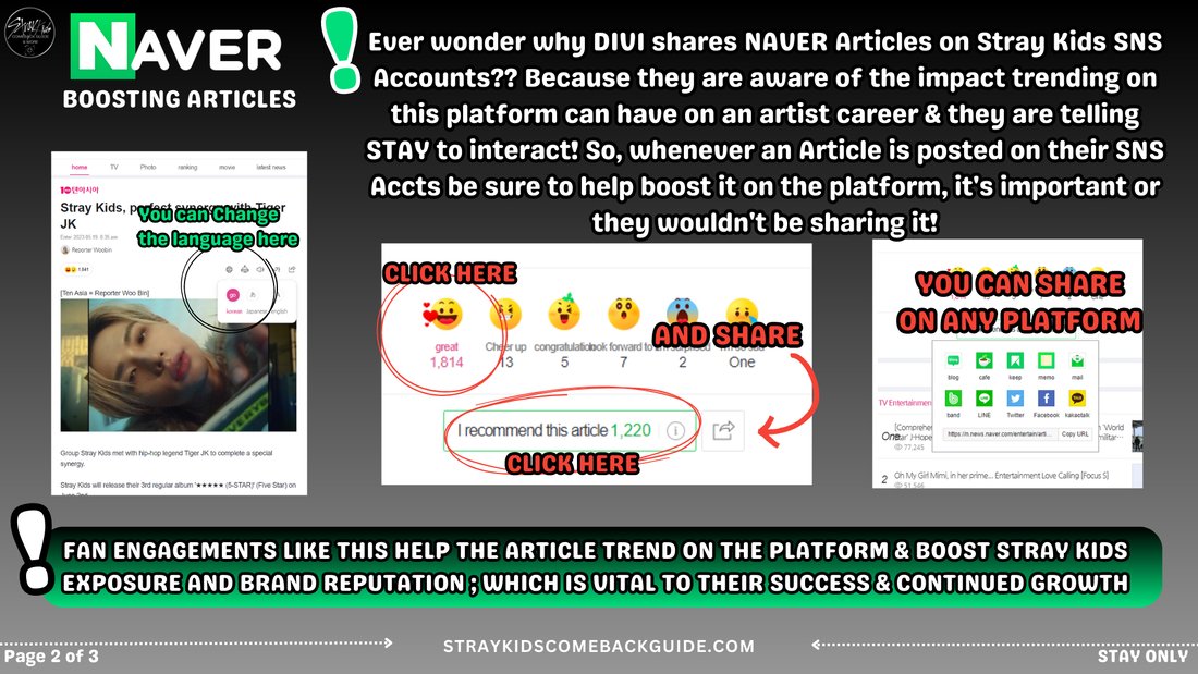Stray Kids Comeback Guide on Twitter: "STAY REMEMBER TO INTERACT WITH NAVER ARTICLES POSTED ON ...