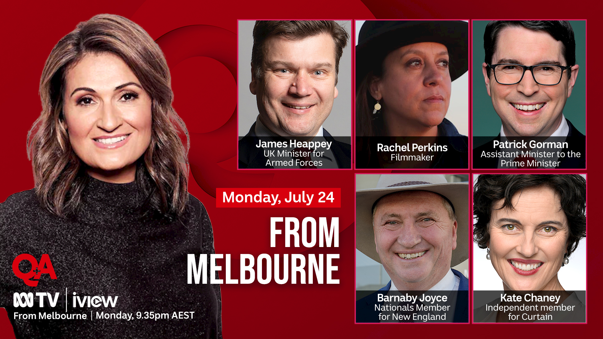 Qanda On Twitter Q A Is Live In Melbourne On Monday With James Heappey Rachel Perkins