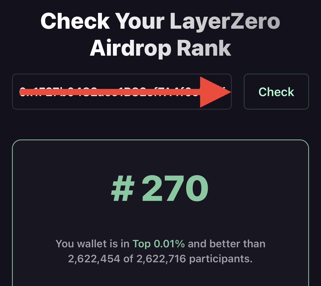 peterpriew.lens 🔴 (💙,🧡) (🌸, 🌿) (L3, ️)🛡️ on Twitter: "My Layer Zero Airdrop Rank is 270 โอ้ว Top ...