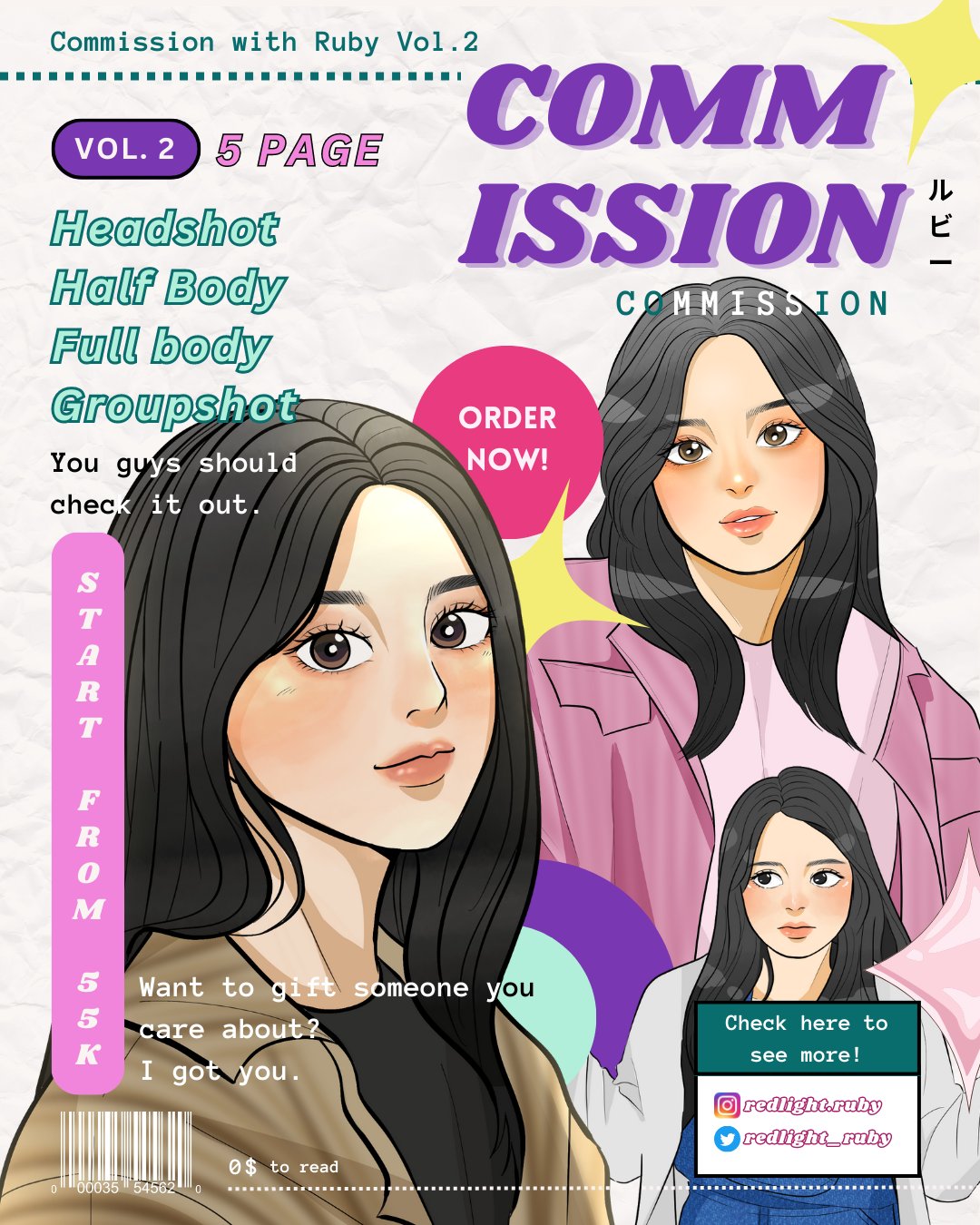 Ruby | Open Commission on Twitter: "‼️OPEN COMMISSION‼️ Halo! aku Ruby! Ini adalah Commission ...