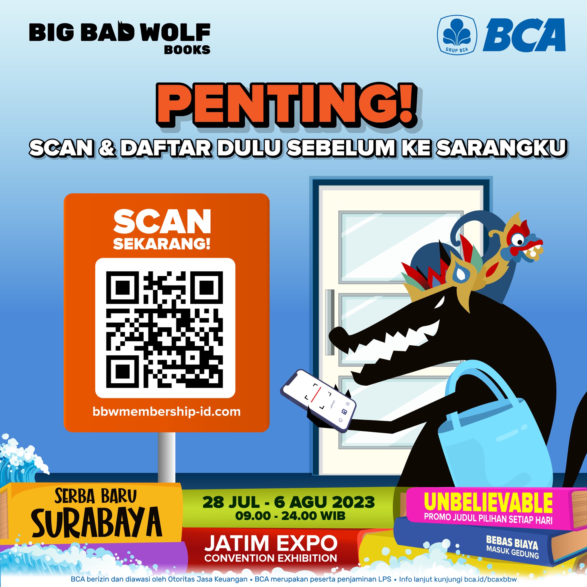 Big Bad Wolf Indonesia on Twitter: "SCAN & DAFTAR SEKARANG UNTUK DAPAT SEMUA PROMONYA! 🤩 7 HARI ...