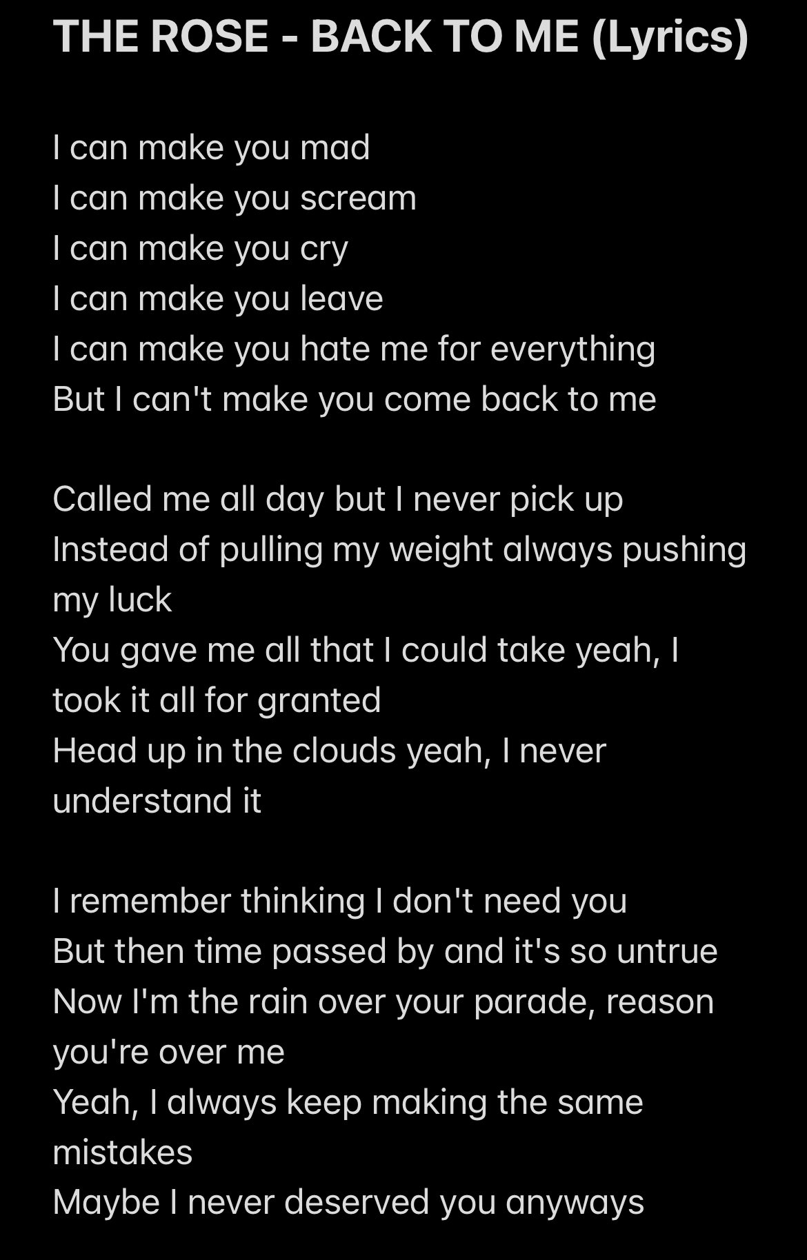 Rain Over Me Lyrics