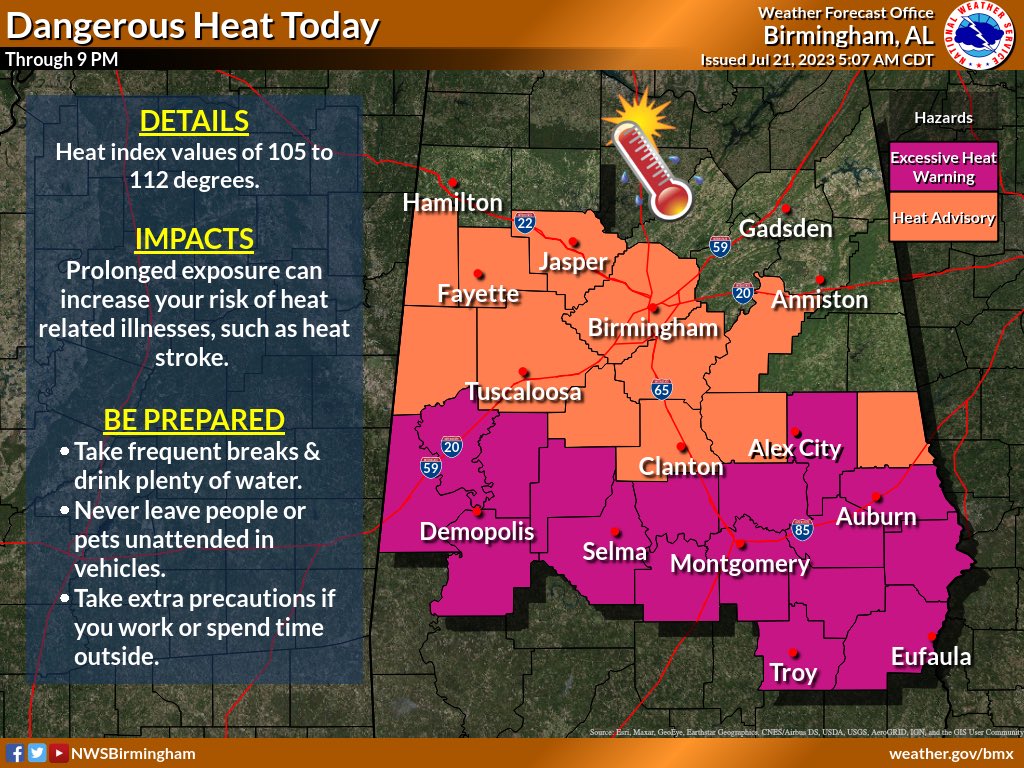 Rich Thomas on Twitter: "What’s worse than a Heat Advisory? Many of us here in Central Alabama ...