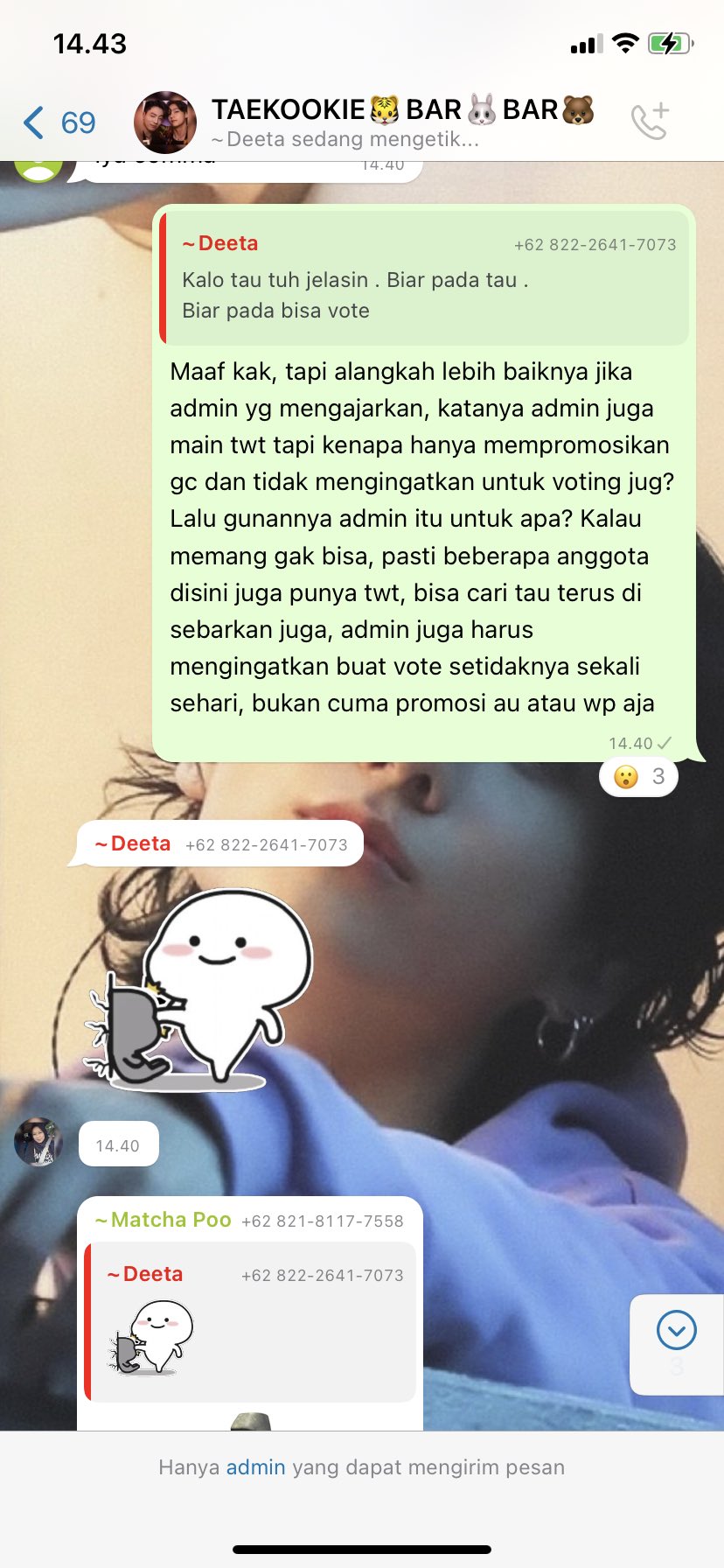 sabin on Twitter: "@vkookfess Jangan percaya, gak ada bahas vote yang terbaru, malah asik ...