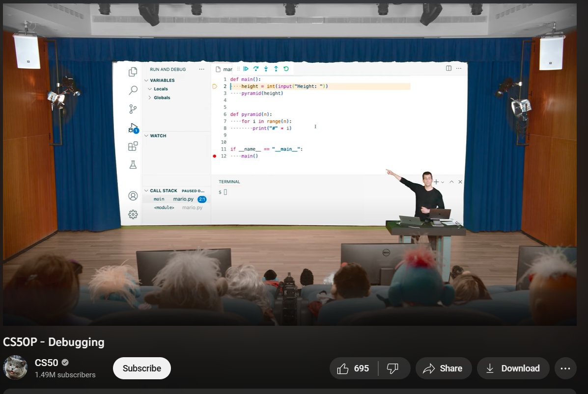 Sahil Wankhade On Twitter Watching Cs50 S Debugging Tutorial Yrxw52ltdk Twitter