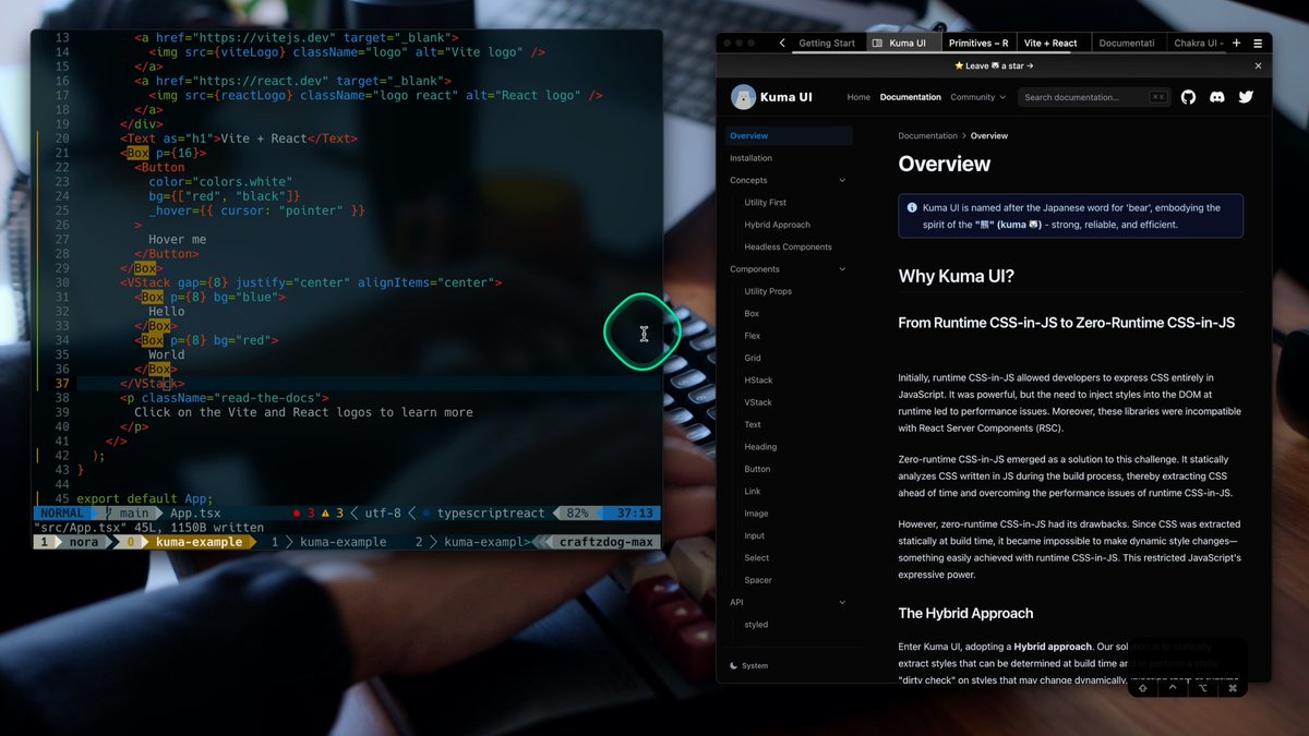 Takuya 🐾 devaslife on Twitter: "Today's vlog: Trying Kuma UI🐻@kuma__ui and Panda CSS🐼 – CSS-in ...