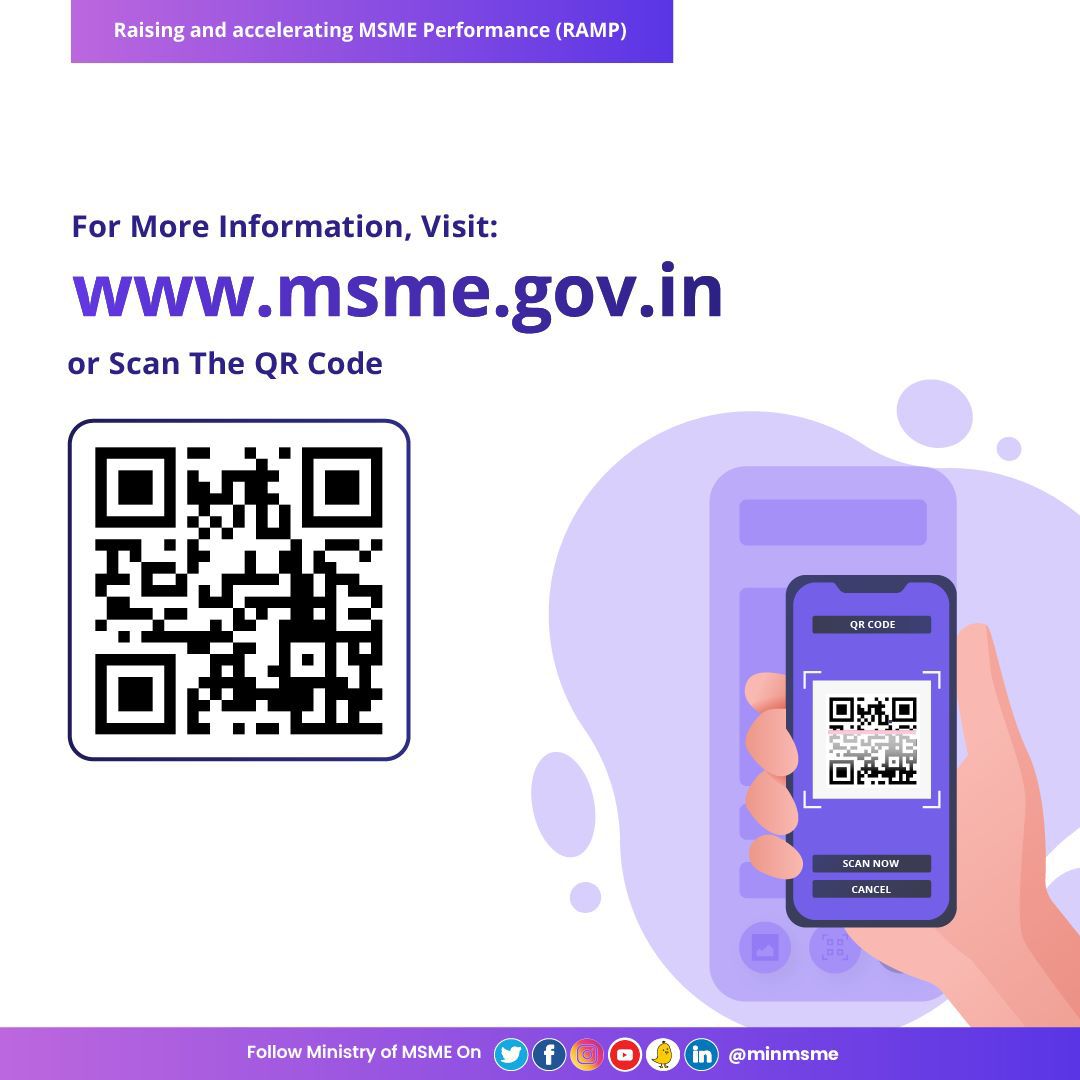 Ministry of MSME on Twitter: "RAMP is a World Bank supported Central Sector Scheme aimed at ...
