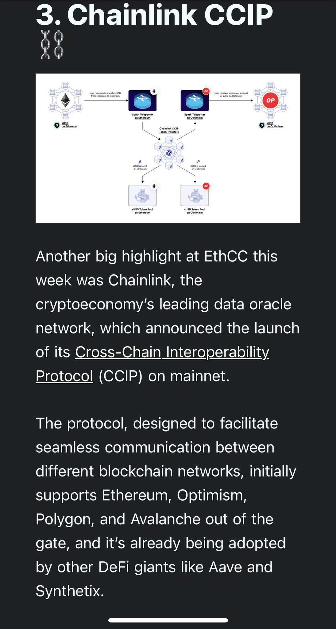 chrisbarrett.x on Twitter: "It’s so cool reading about Chainlink CCIP in the @BanklessHQ ...