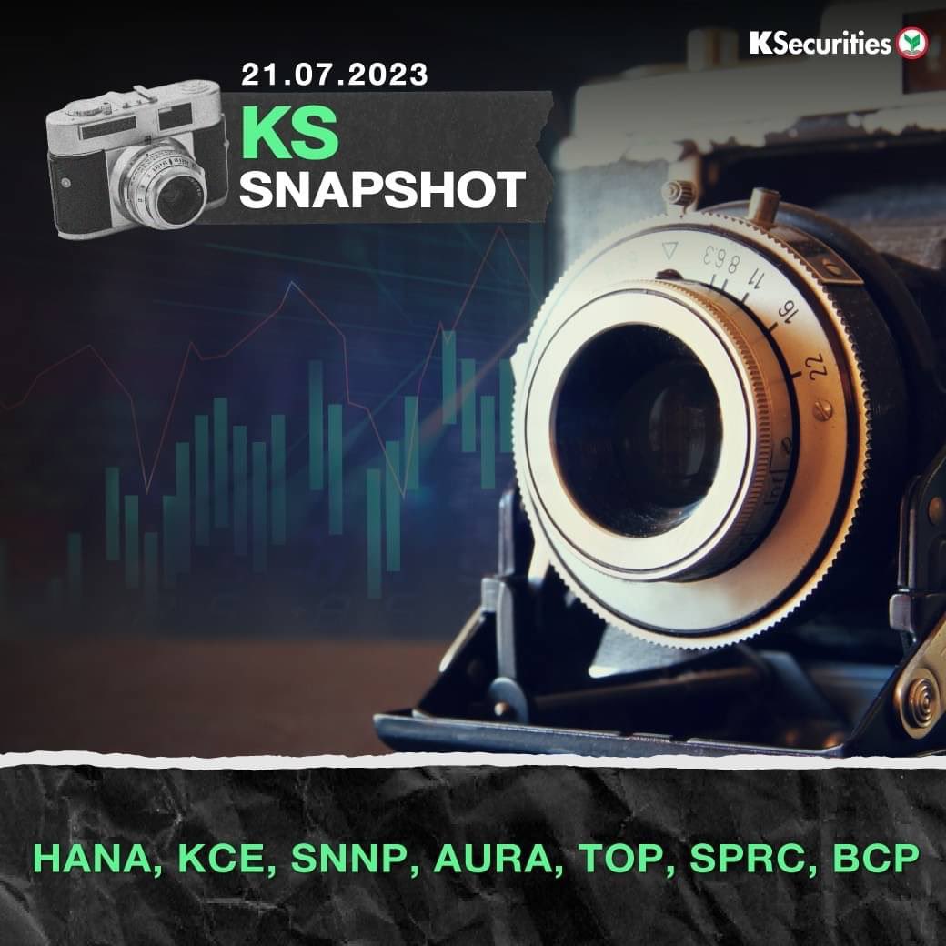 KSecurities on Twitter: "📸KS Snapshot >>21.07.2023 📌HANA KCE ราคาปรับตัวลดลง 📌SNNP ราคาปรับตัวลง ...