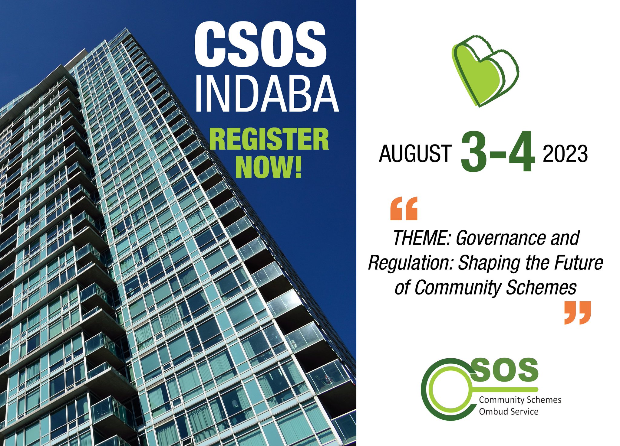 Community scheme Ombud Service on Twitter: "CSOS INDABA - REGISTER NOW! Dear Stakeholder You are ...