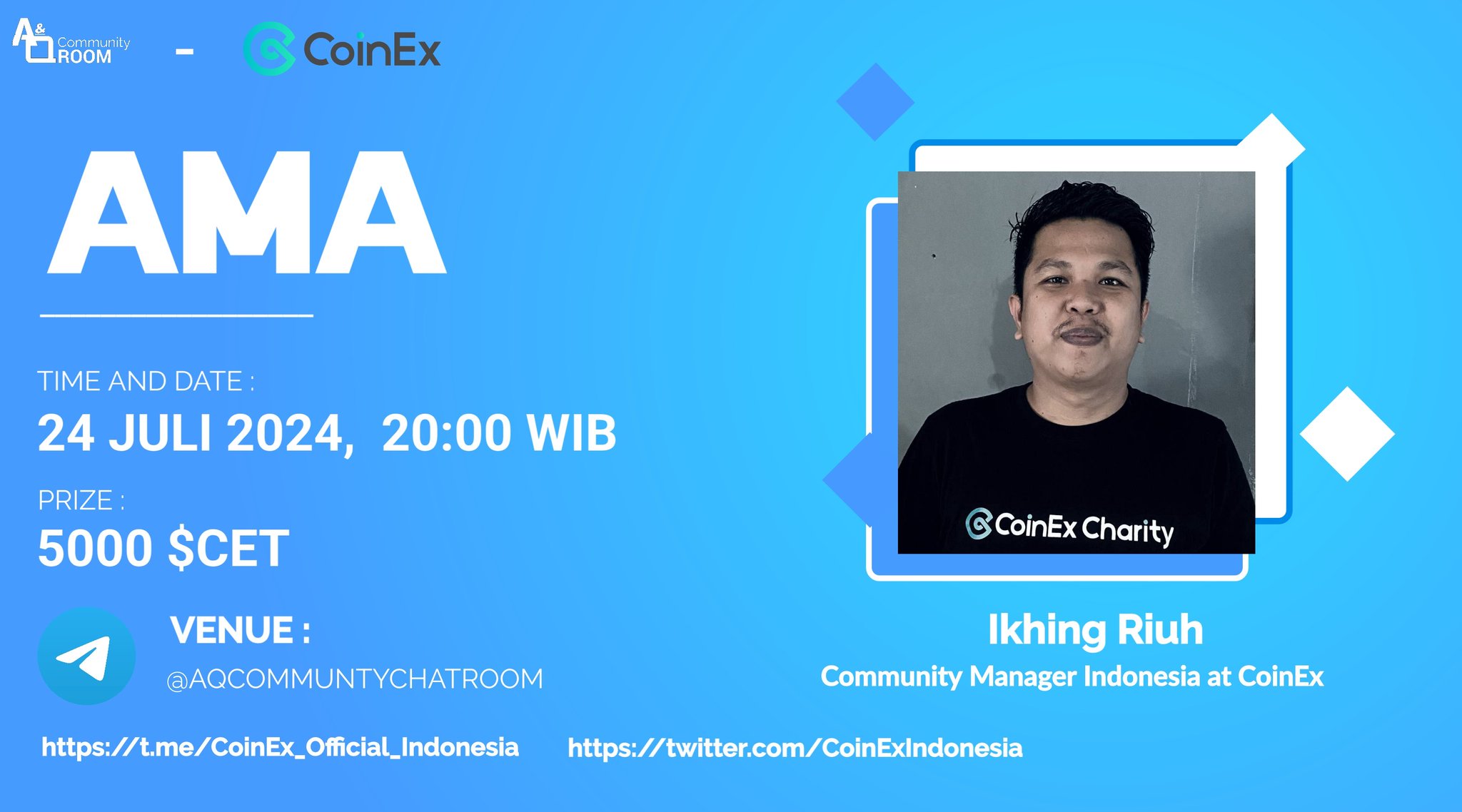 A&Q Communty | AMA + KoL + BL on Twitter: "🔔AMA A&Q Community With CoinEx 🏢Venue : https://t.co ...
