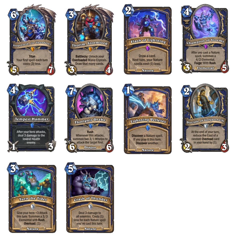 Hearthstone Top Decks💙 on Twitter: "All of the Shaman cards from TITANS expansion were revealed ...