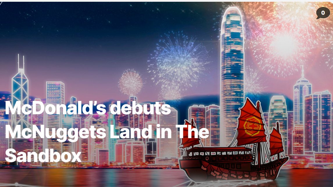 CRYPUD.COM on Twitter: "McDonald’s debuts McNuggets Land in The Sandbox https://t.co/o1i842fiPf ...