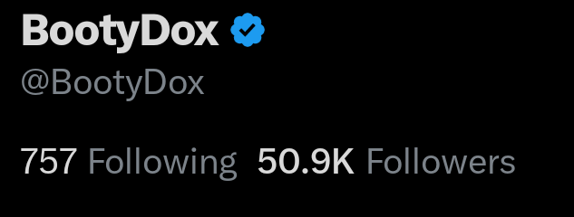 BootyDox on Twitter: "THANK YOU ALL SO MUCH FOR 50K!!!🎉 🤯 Can't believe ...