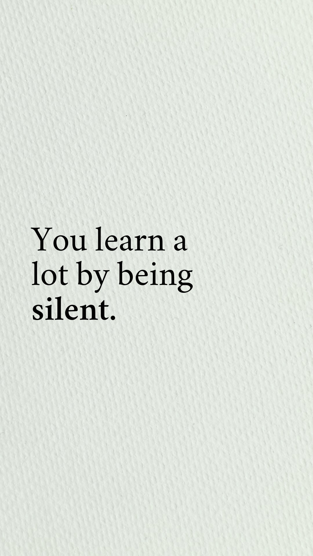 Being Silent Quotes