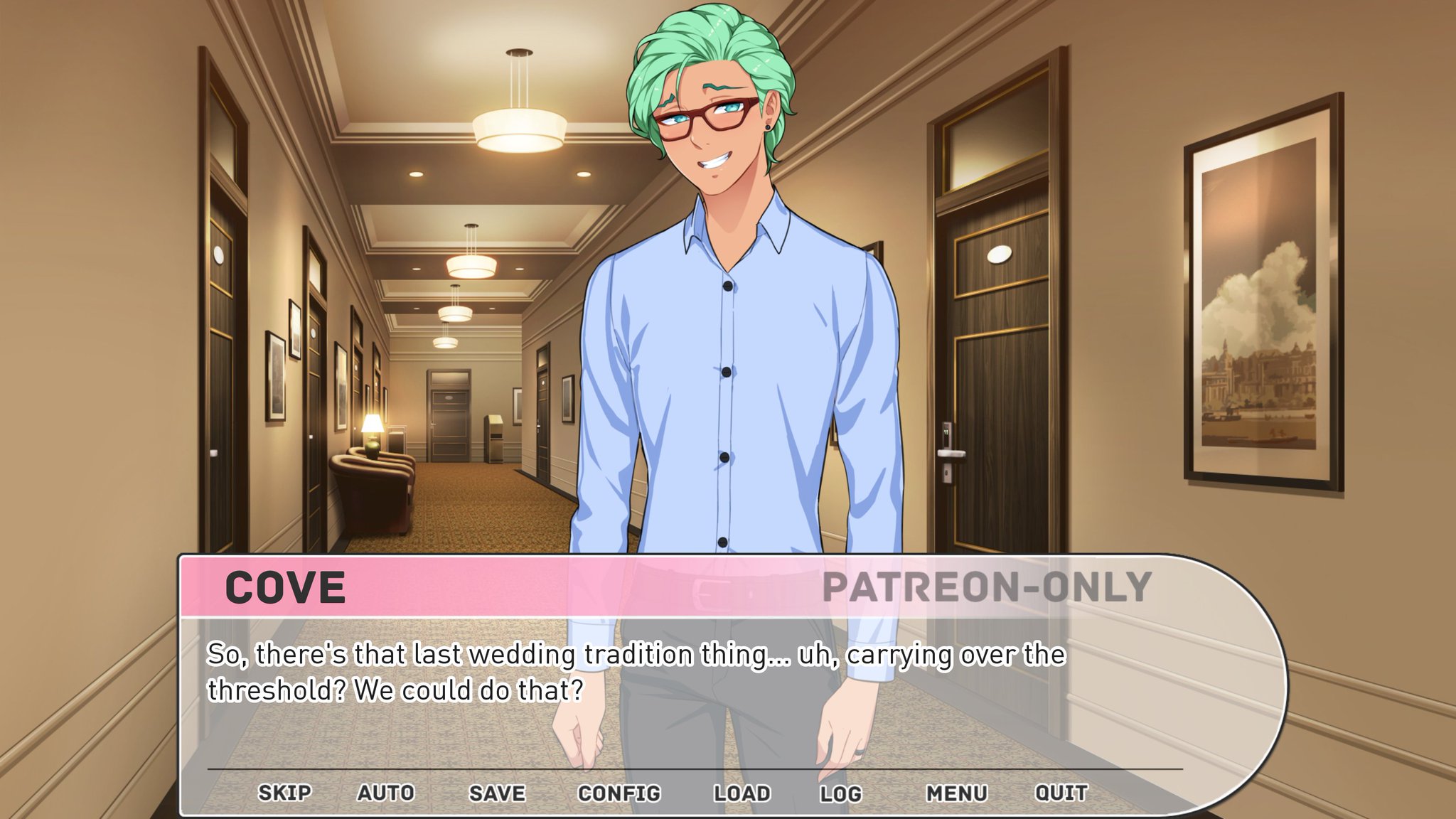 GB Patch Games on Twitter: "That hallway background was made entirely for this one conversation ...