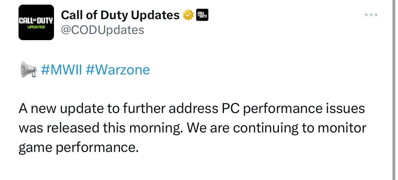 CharlieIntel on Twitter: "New Warzone and MWII update to further address performance issues is ...