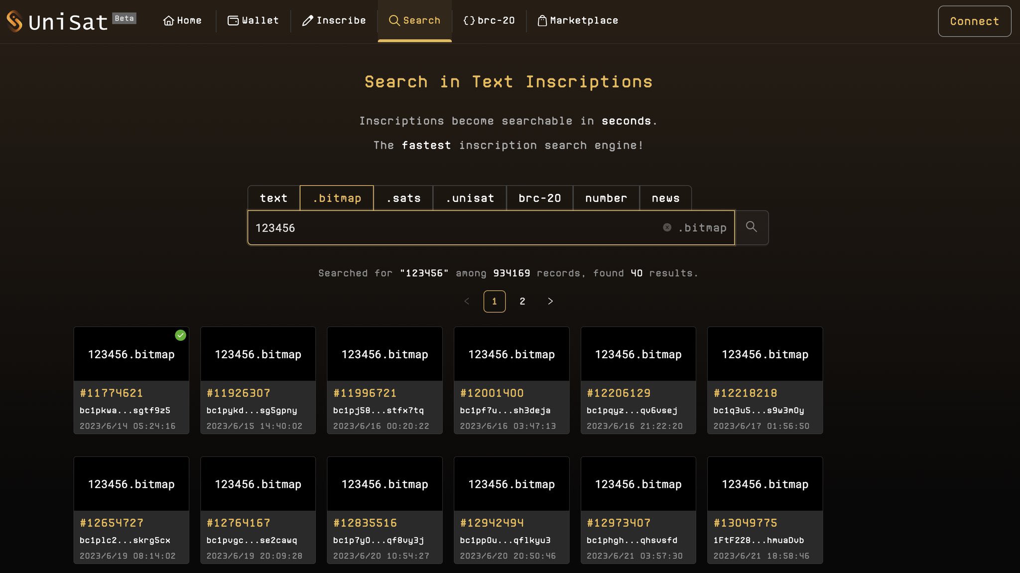 BRC-20 Alerts on Twitter: "UniSat now supports .bitmap in Search and Marketplace!🔥 @unisat ...