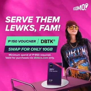 GOMO PH on Twitter: "Get a ₱150 DBTK voucher when you swap 10GB via 'Mo Creds. Voucher is valid ...